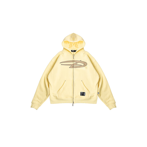 D STRIKE ZIP UP HOODIE LIGHT YELLOW – Don't Blame The Kids Apparel