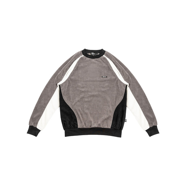 CIPHER STREAK CREWNECK - MID GRAY/ OFF WHITE – Don't Blame The Kids Apparel